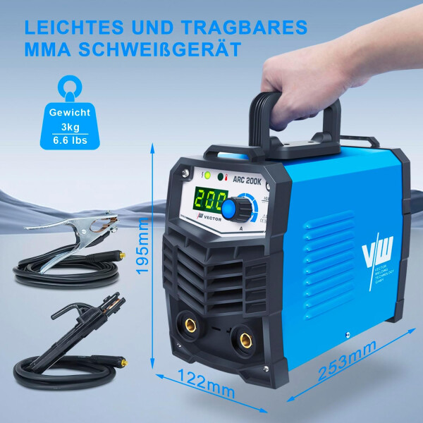 Electrode welder, MMA electrode 200A, IGBT | ARC 200K | VECTOR WELDING