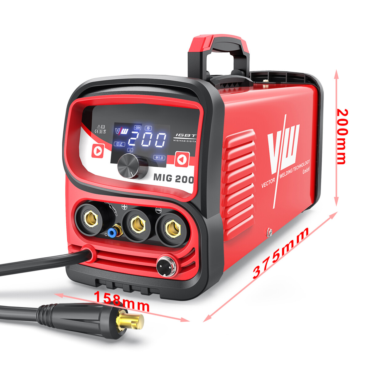 MIG 200D Kombi-Schweißgerät-Set mit Schweißhelm – Leistungsstark für ...