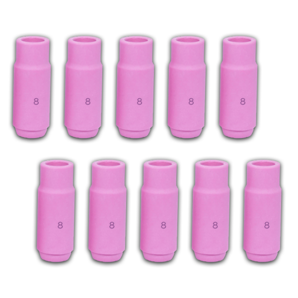 TIG Ceramic Gas Nozzles size 4, 5, 6, 7, 8