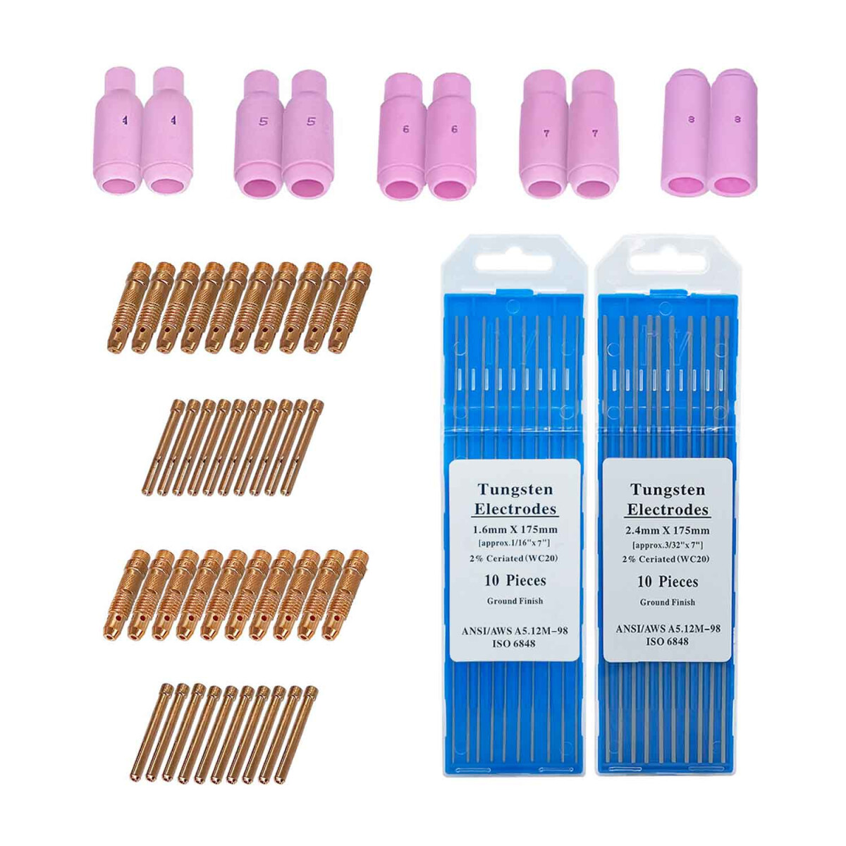TIG accessories SET 14 pcs. | VECTOR WELDING®