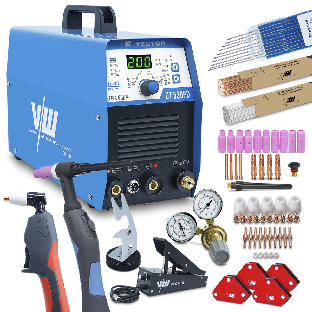 DC TIG/MMA welding machine with plasma cutter | VECTOR WELDING